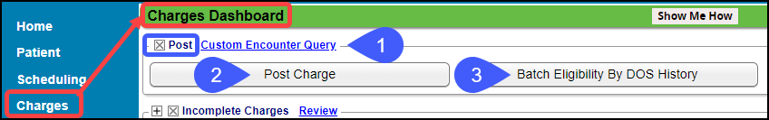 Charges Dashboard