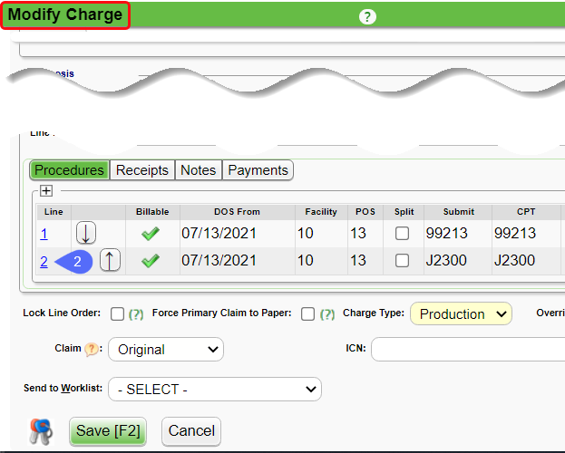 Enter an NDC Number to an Existing Encounter
