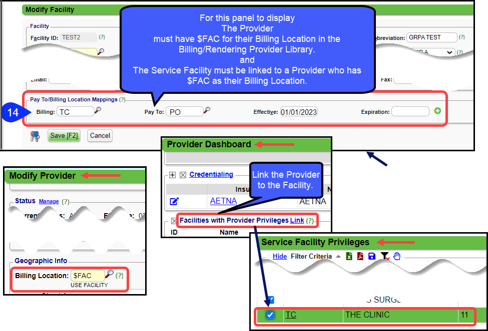Add/Modify Service Facilities